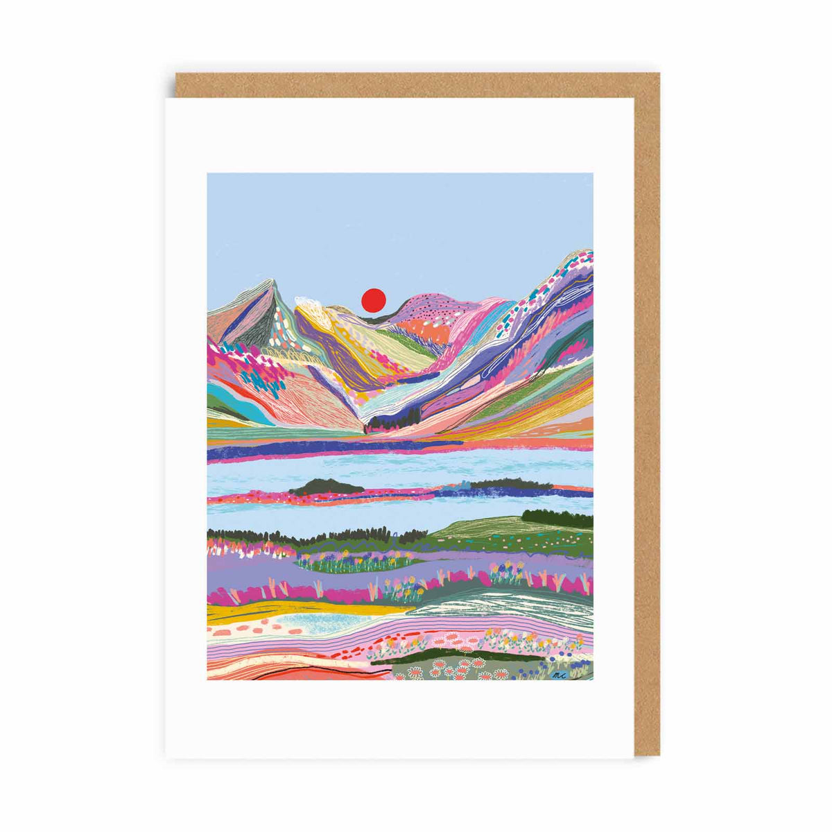 Mountain Sunset Greeting Card – National Park Print Shop