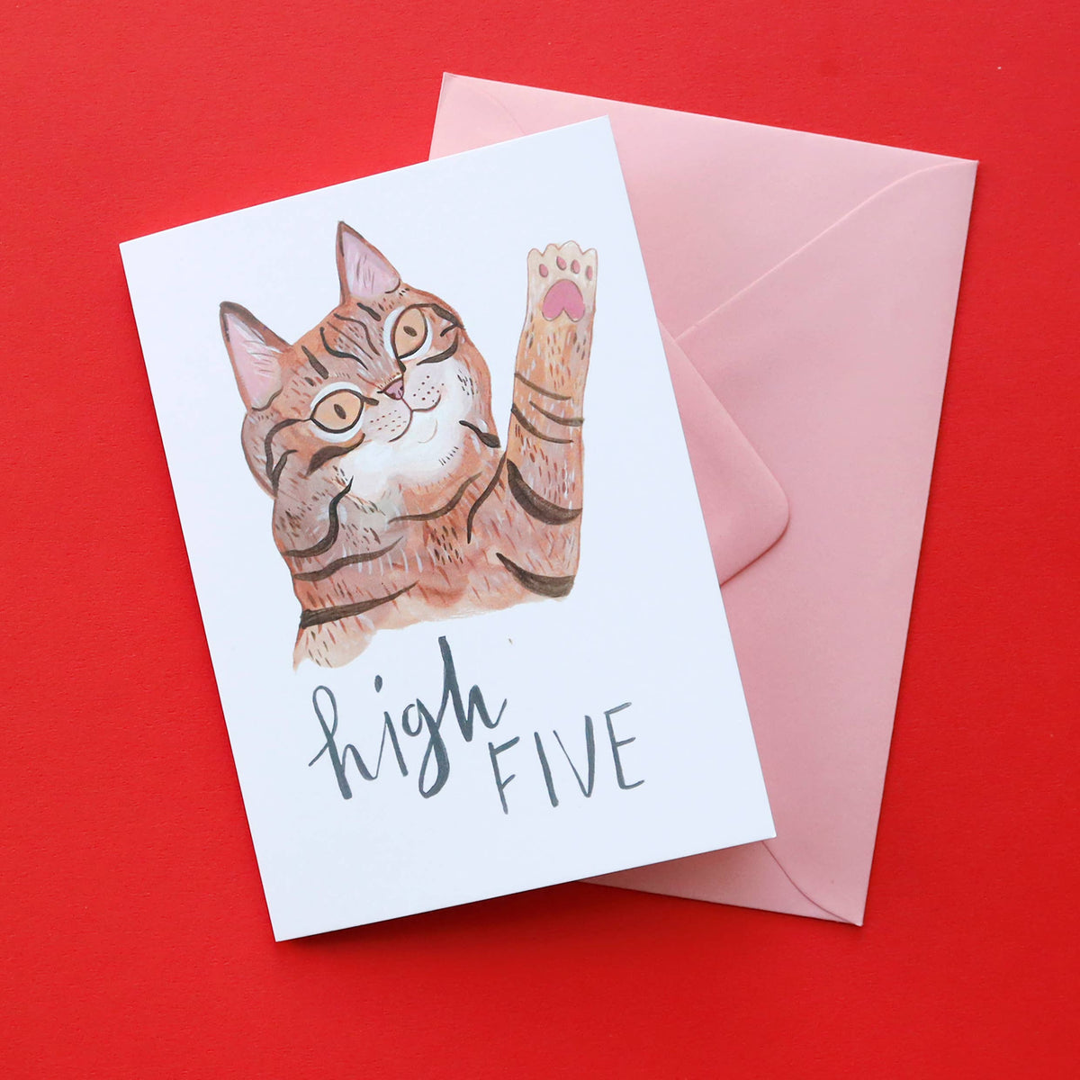 High Five Tabby Cat Greeting Card – National Park Print Shop