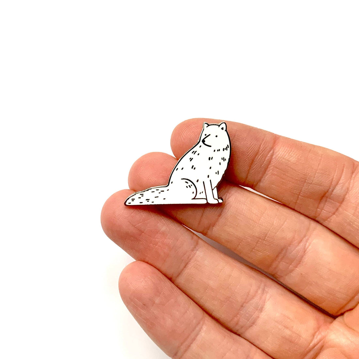 Arctic Fox Enamel Pin – National Park Print Shop