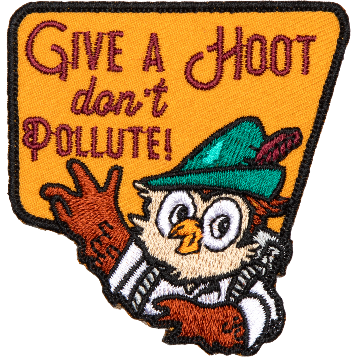 Give a Hoot Embroidered Patch – National Park Print Shop
