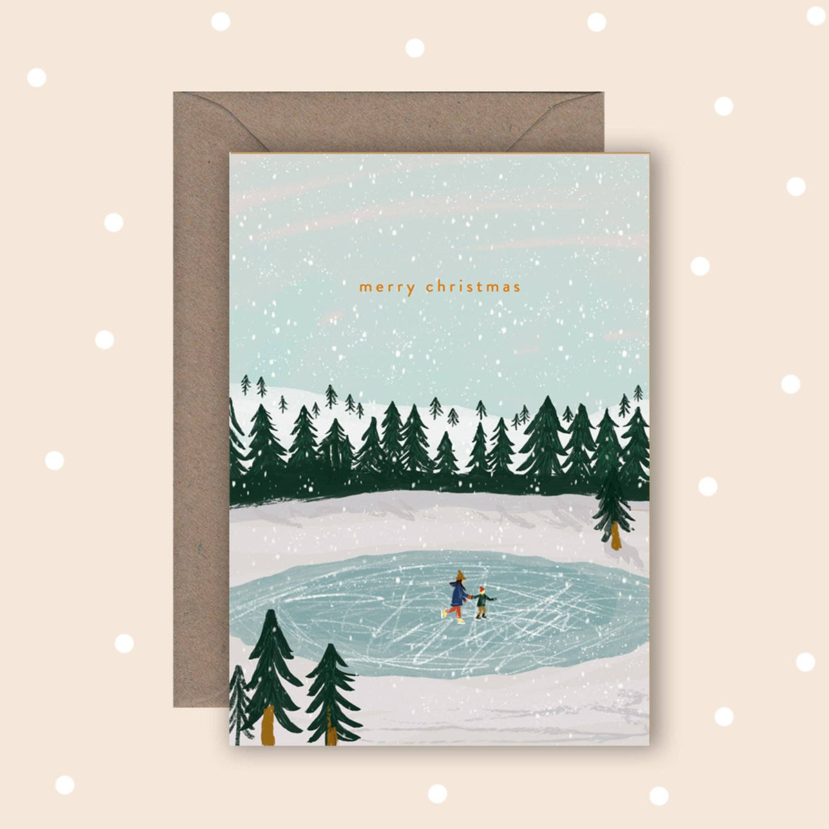 Ice Skating Christmas Card – National Park Print Shop