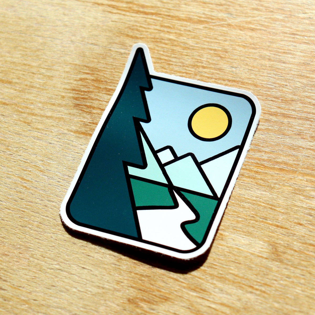 Trees & Mountains Stickers – National Park Print Shop