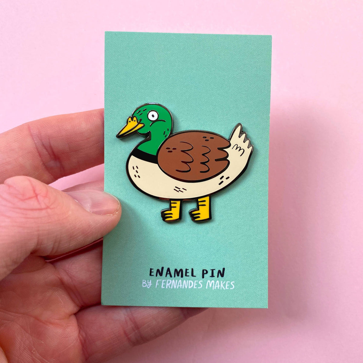 Happy Duck Enamel Pin – National Park Print Shop