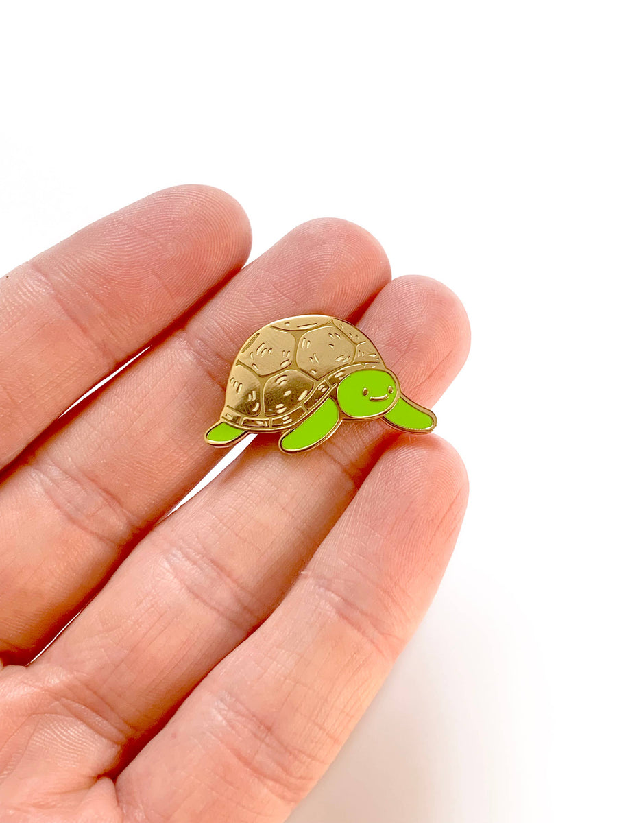 Tortoise Enamel Pin – National Park Print Shop