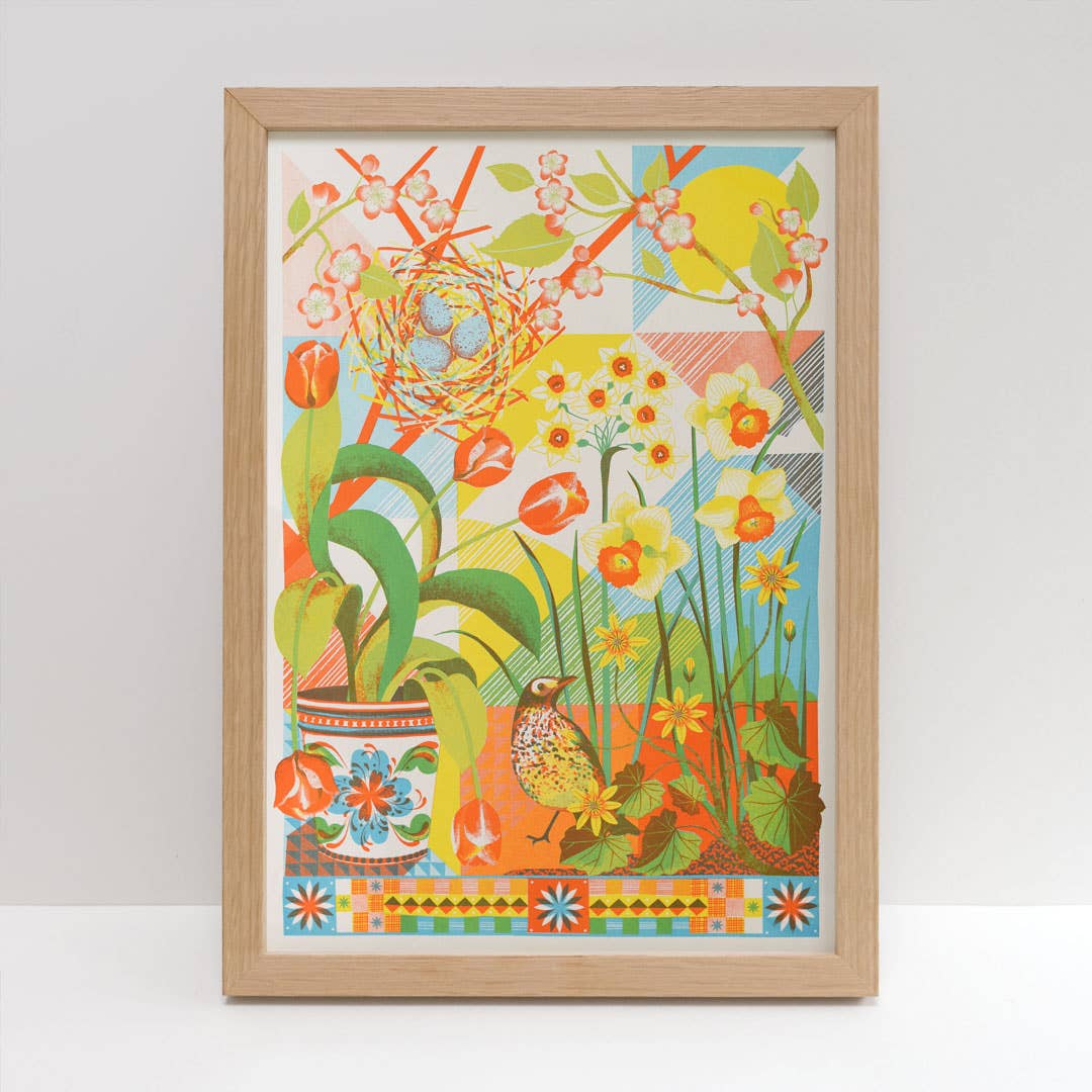 April - A3 Risograph Print – National Park Print Shop