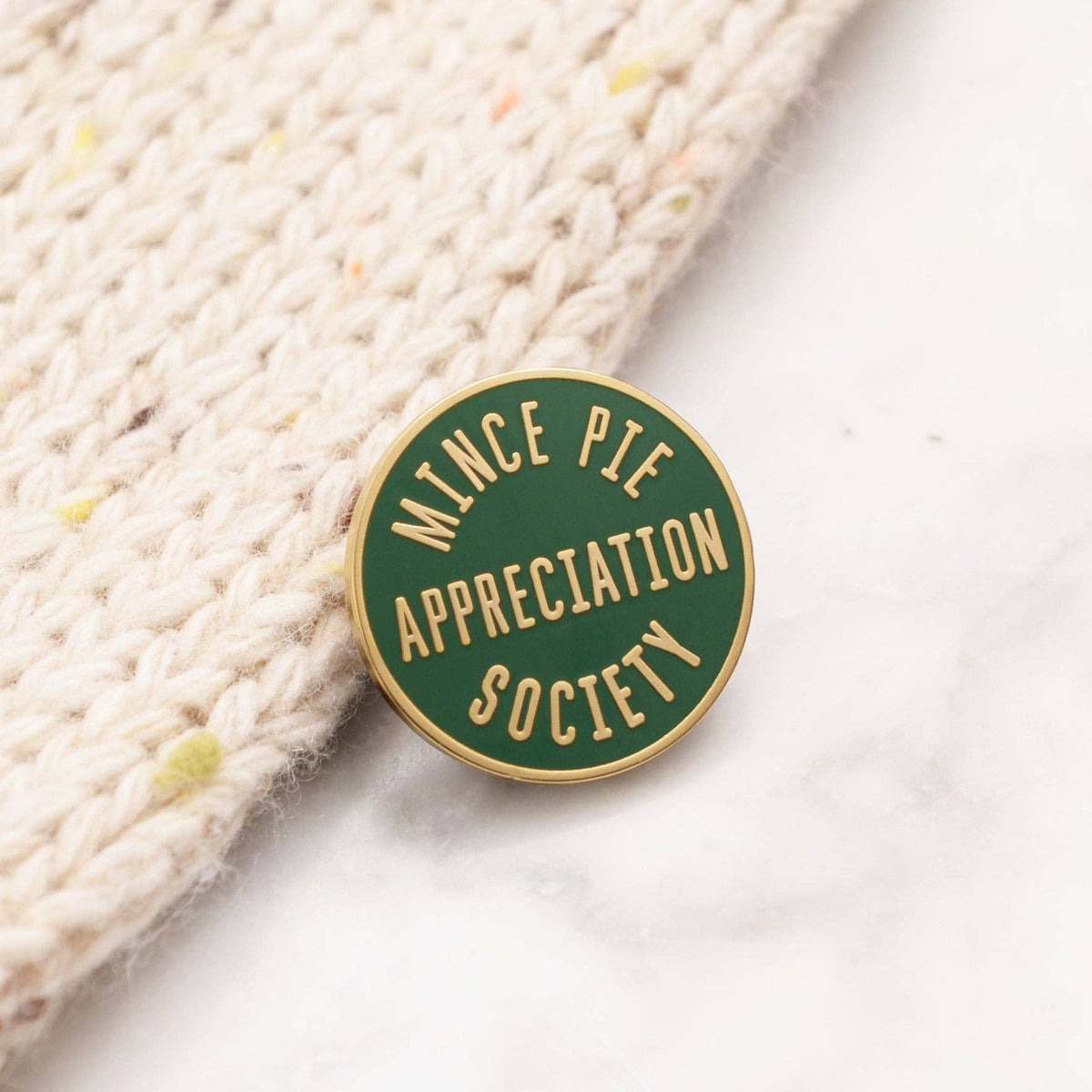 Mince Pie Appreciation Society Enamel Pin – National Park Print Shop