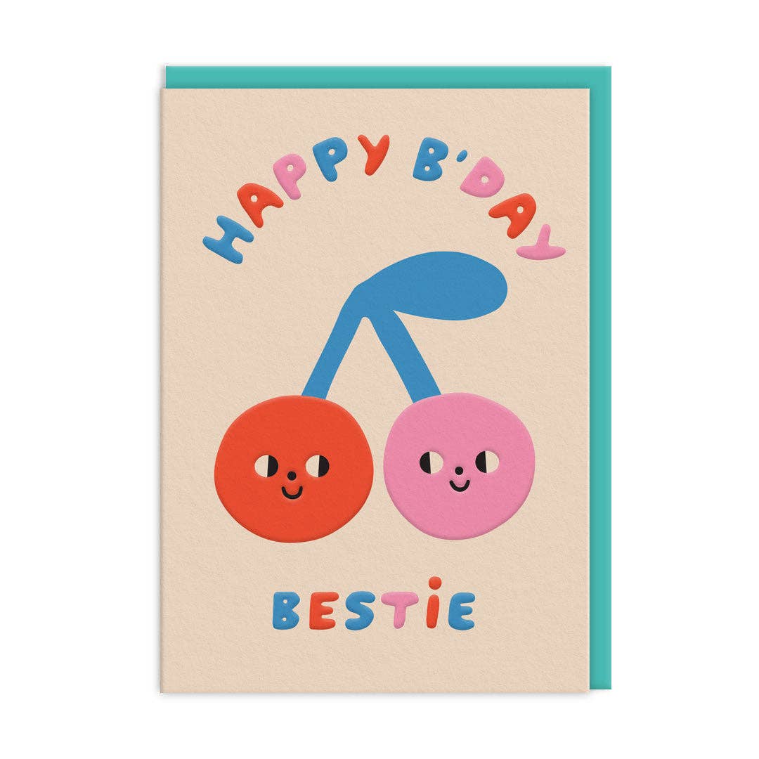 Cherries Happy B'Day Card – National Park Print Shop