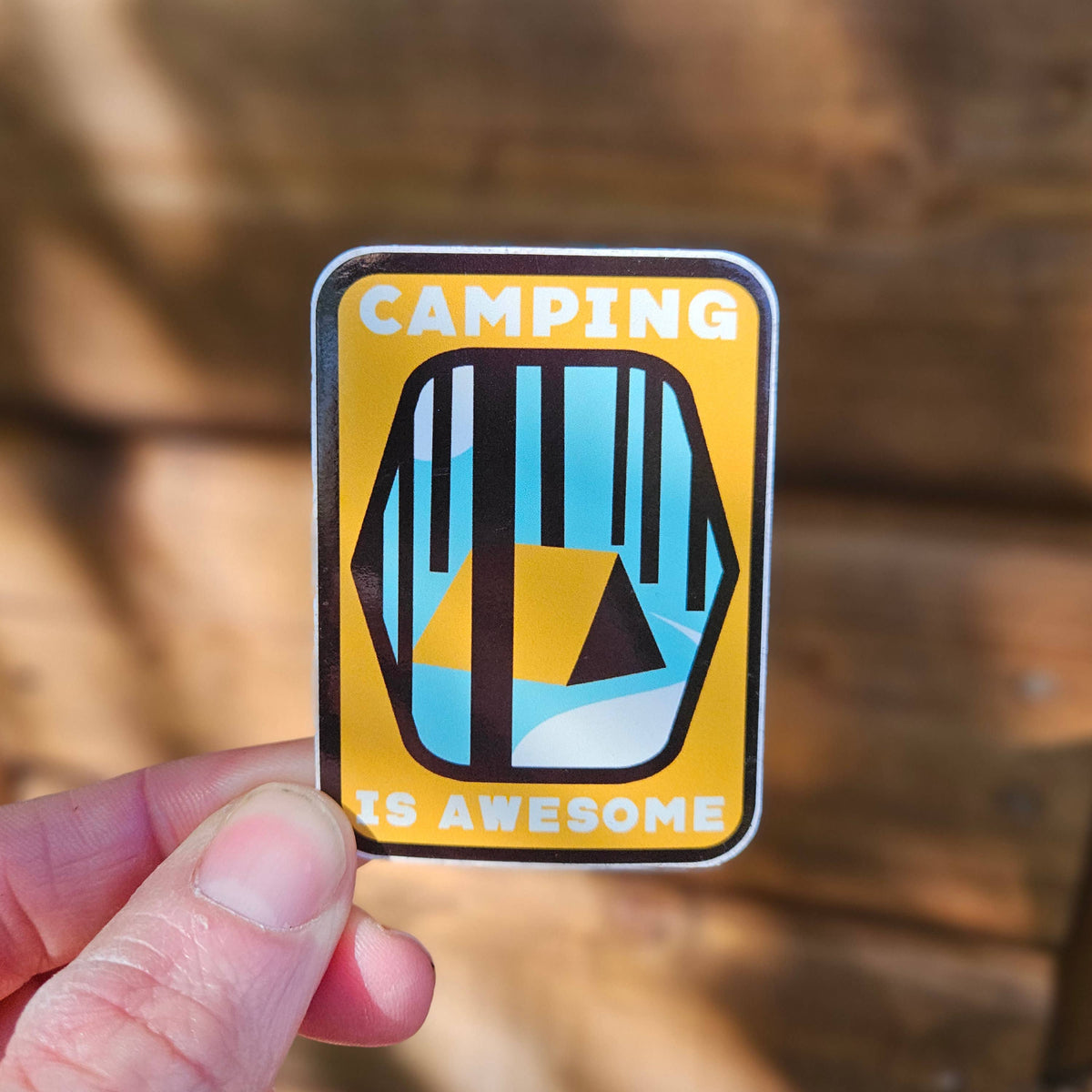 Camping Is Awesome Sticker – National Park Print Shop