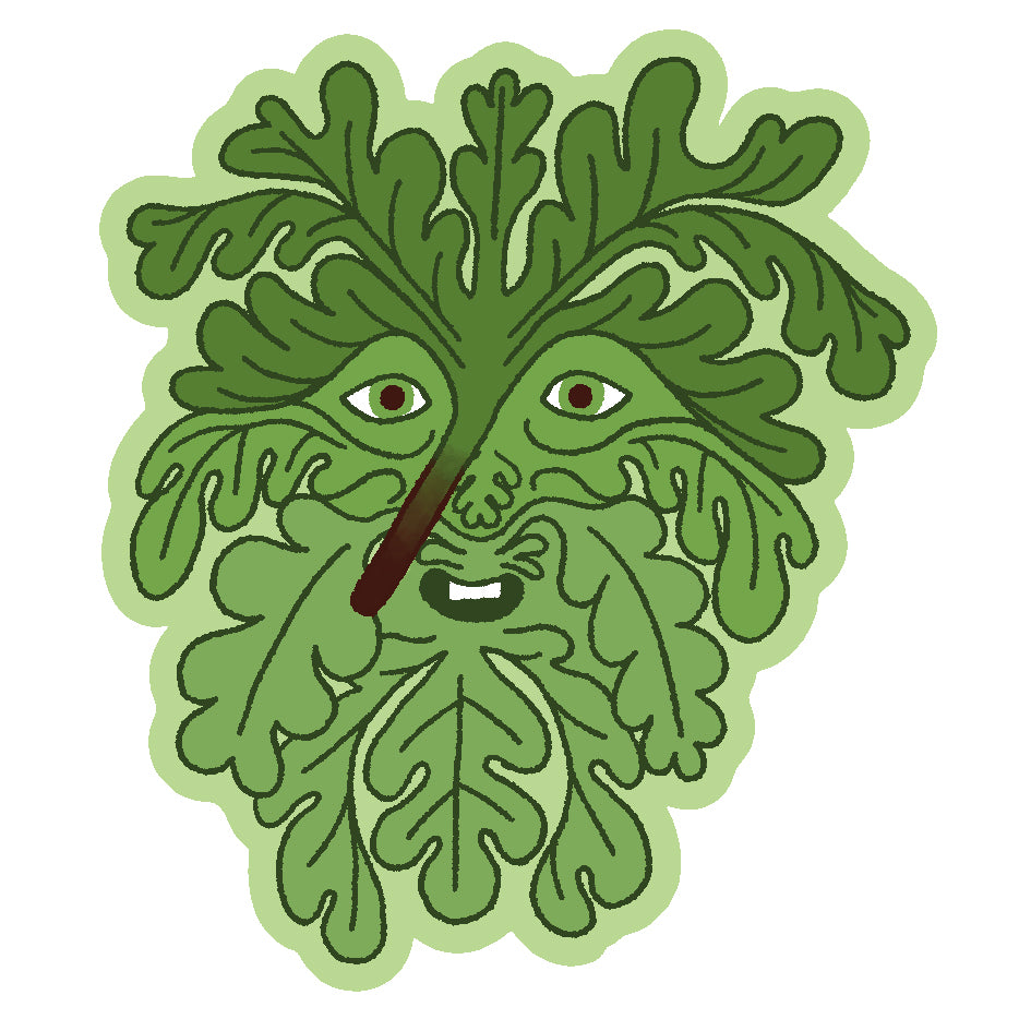 Green Man Sticker – National Park Print Shop