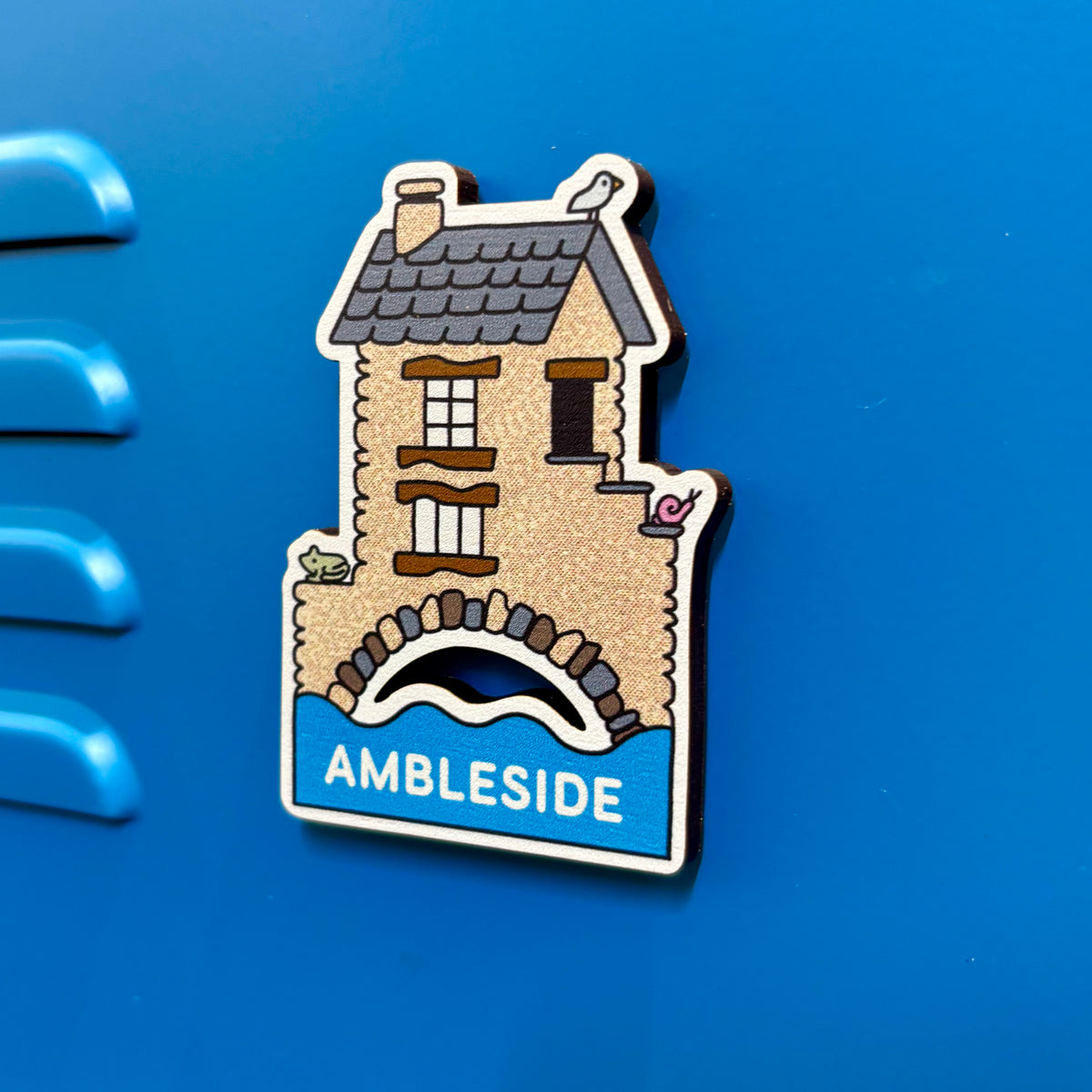 Ambleside Bridge House Wooden Magnet – National Park Print Shop