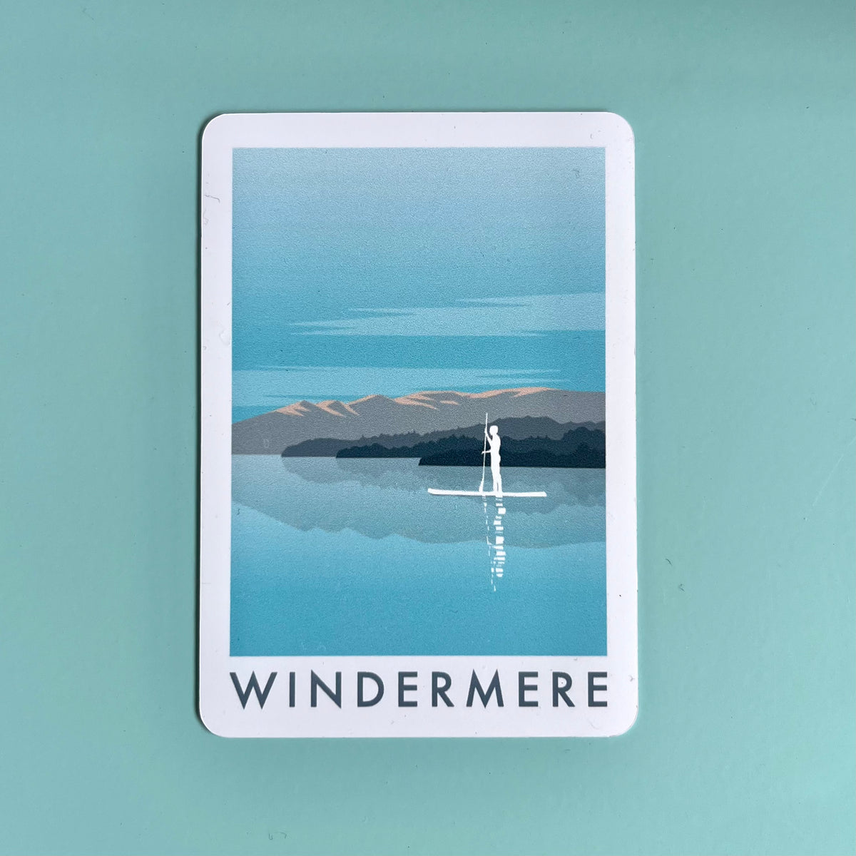 Windermere Paddleboard Sticker – National Park Print Shop