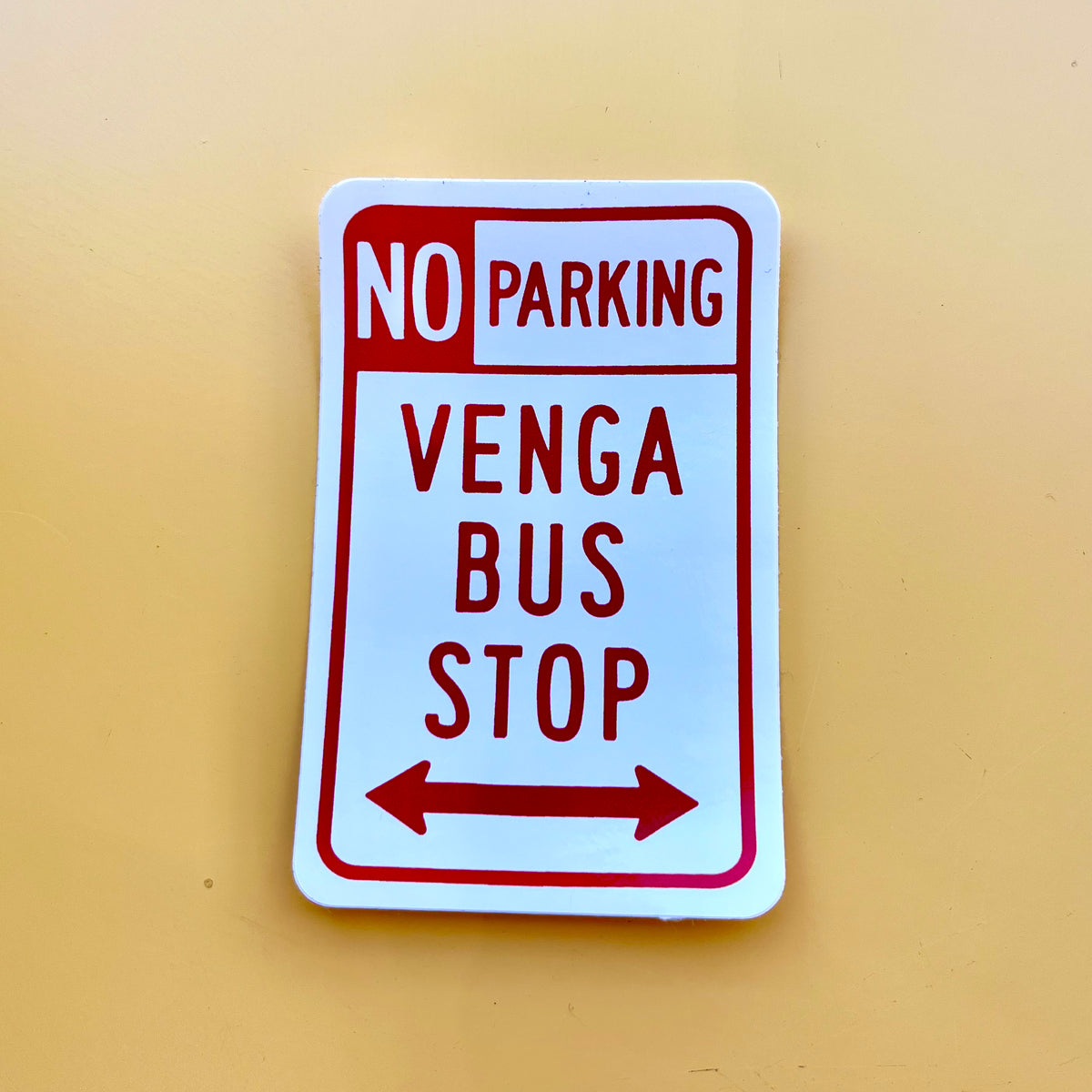 Venga Bus Stop Sticker – National Park Print Shop