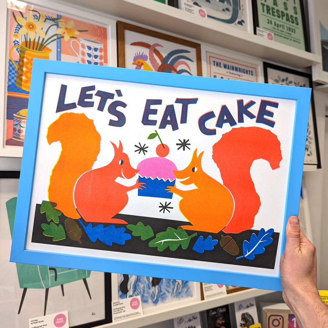 Let's Eat Cake A3 Riso – National Park Print Shop