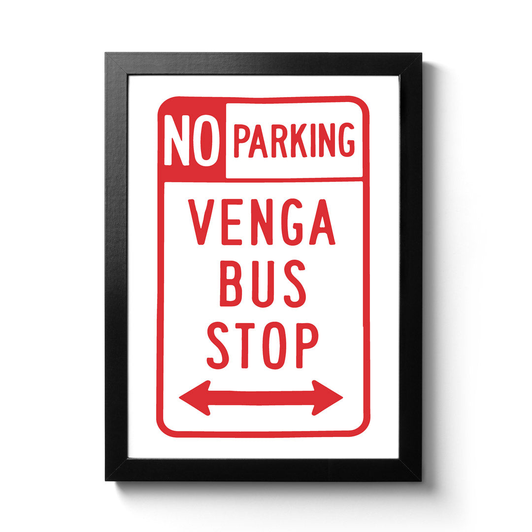 Venga Bus Stop Mini Riso Print – National Park Print Shop