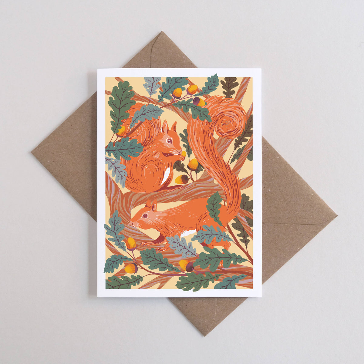 Red Squirrels Greetings Card – National Park Print Shop