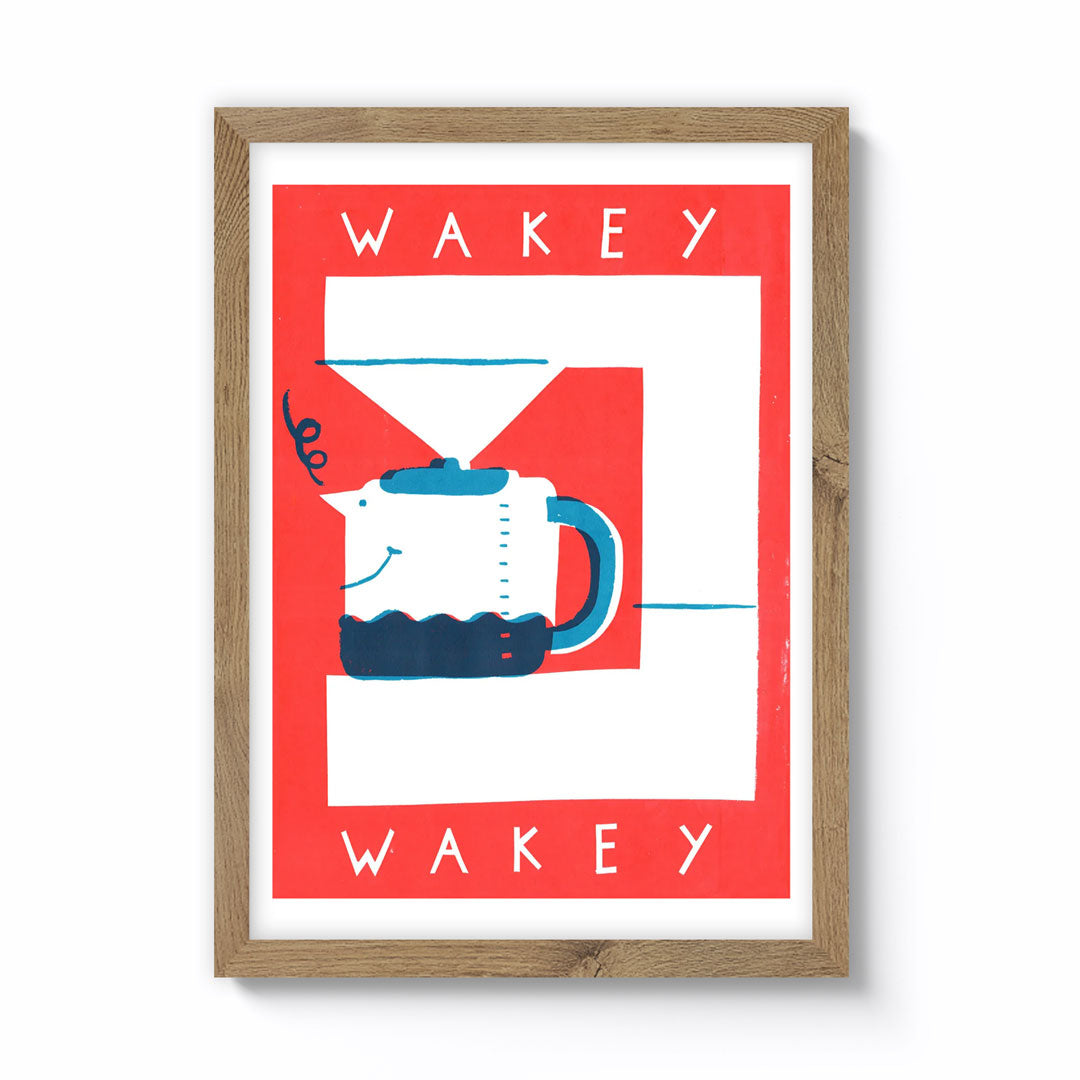 Wakey Wakey A3 Coffee Riso Print – National Park Print Shop