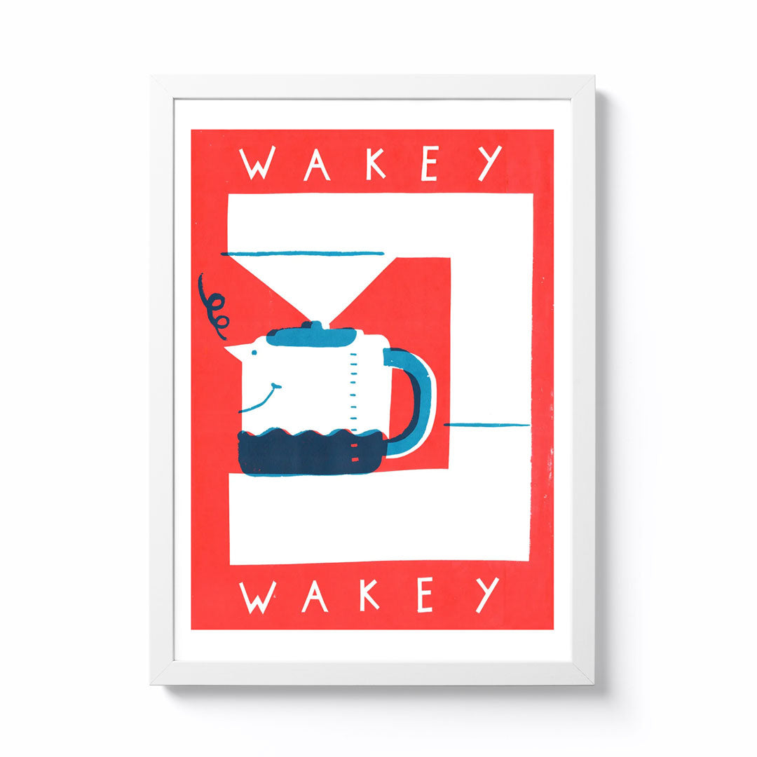 Wakey Wakey A3 Coffee Riso Print – National Park Print Shop