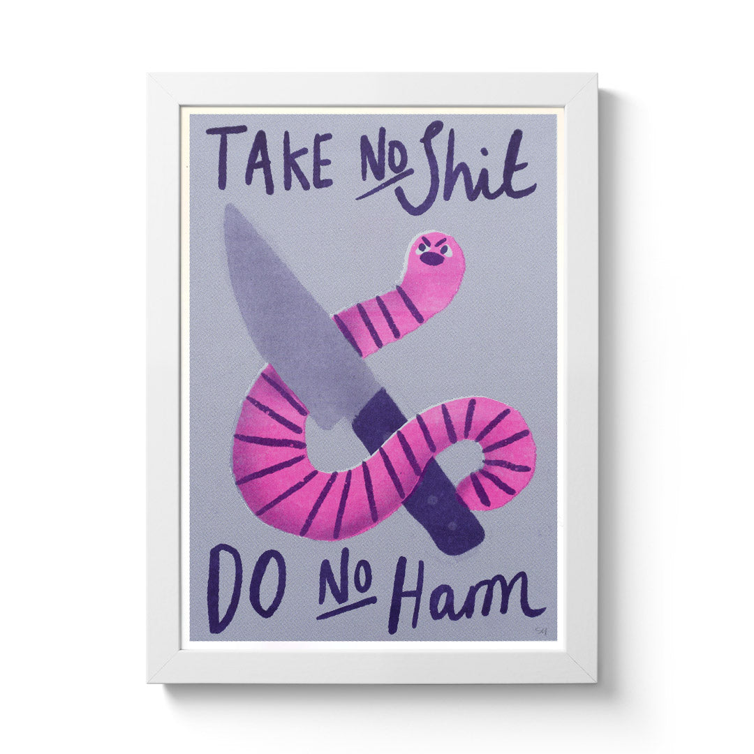 Do No Harm Worm - Riso Print – National Park Print Shop
