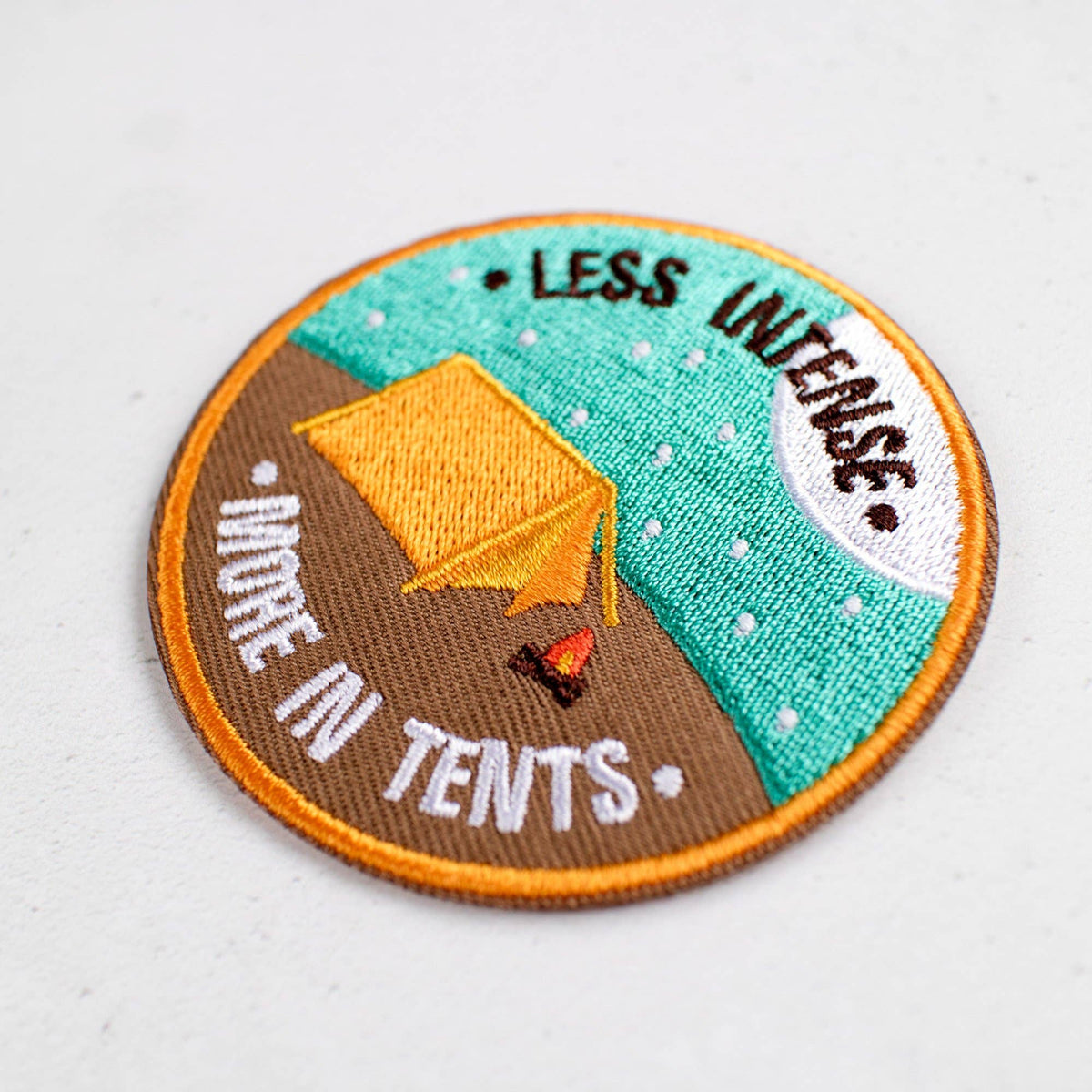 Less Intense, More In Tents · Patch – National Park Print Shop