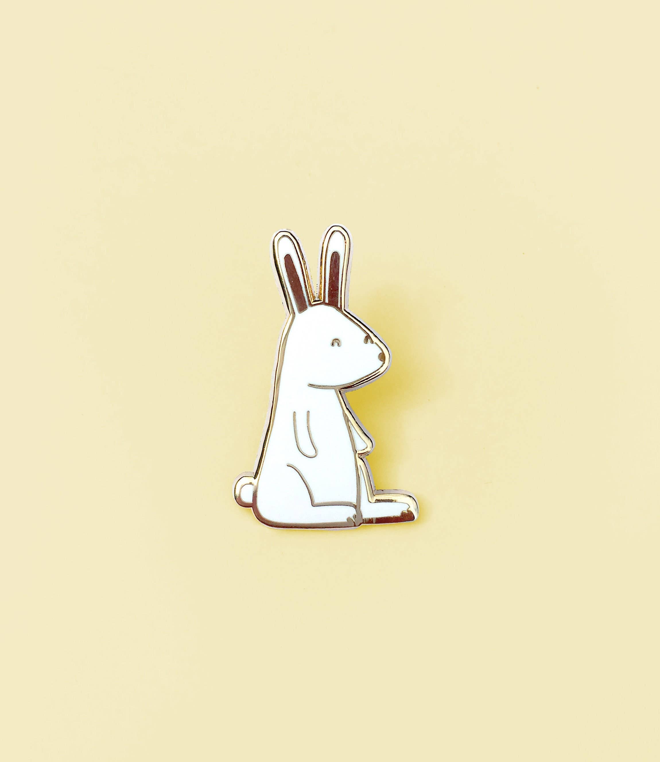 White Rabbit Enamel Pin – National Park Print Shop