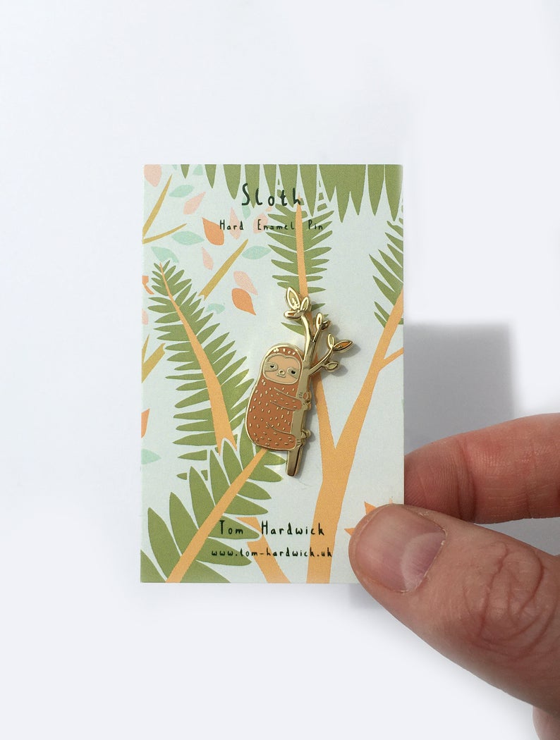 Sloth Enamel Pin – National Park Print Shop